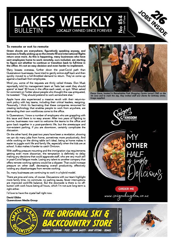 Issue 854 » Lakes Weekly Bulletin