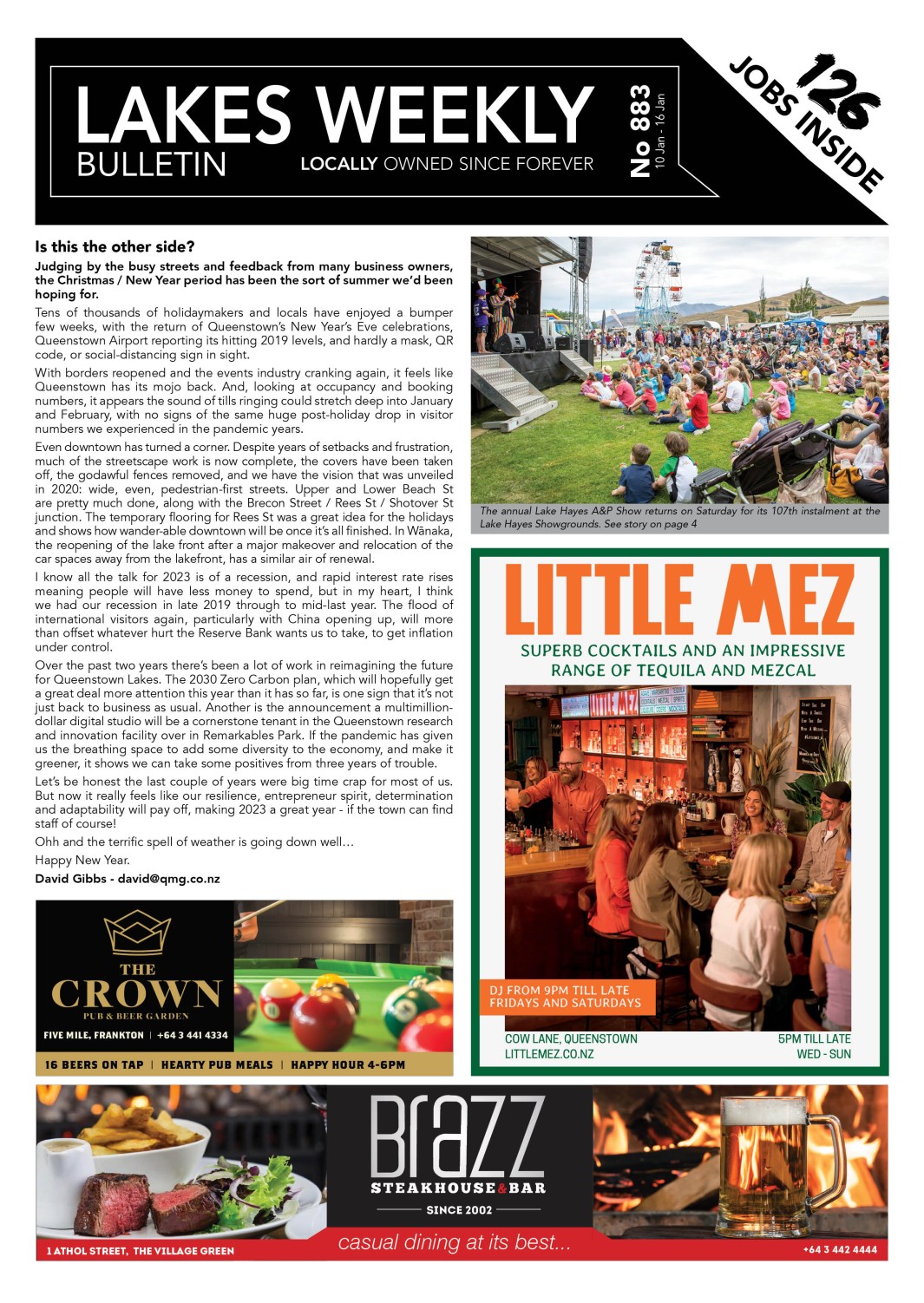Issue 883 » Lakes Weekly Bulletin
